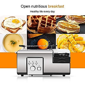 Hot Dog Roller Machine, Stainless Steel Sausage Grill Hot Dog Machine, with Heating Aluminum Rod and Anti-Scald Handle, Bun Warmer Machine, for Food Street, Snack Bar, Restaurant