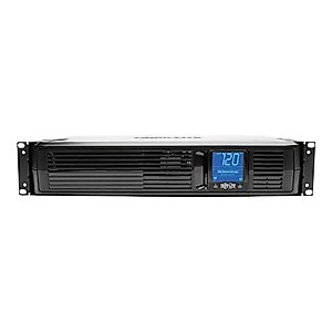 Tripp Lite 1200VA Smart UPS Battery Back Up, 700W Rack-Mount/Tower, 8 Outlets, LCD Display, AVR, USB, DB9 2URM, 3 Year Warranty & $250,000 Insurance (SMART1200LCD)