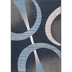 Home Dynamix Premium Indus Modern Area Rug, Midnight Blue/Blue, 7'8"x10'7" Rectangle