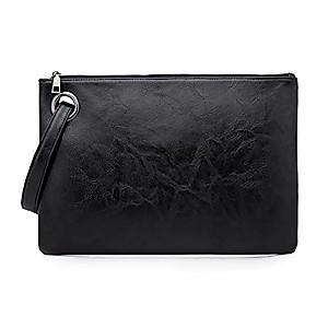 HANDAFA Patchwork Western Clutch Evening Handbag Color Block Clutch Bag Wristlet Handbags For Women(Black)
