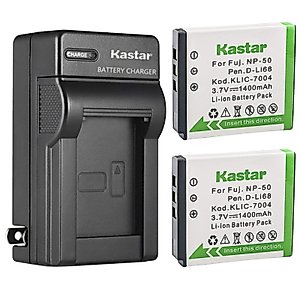 Kastar 2-Pack SX-50 Battery and AC Wall Charger Replacement for SiOnyx Aurora SX-50, SX50 Battery, SiOnyx Aurora Day/Night Action Camera, SiOnyx Aurora Sport Water-Resistant IR Night Vision Camera