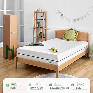 Novilla Twin Mattress, 12 Inch Memory Foam Mattress for Pressure Relief & Comfort Sleep, Medium Firm Feel with Motion Isolating, Twin Mattress in a Box, White