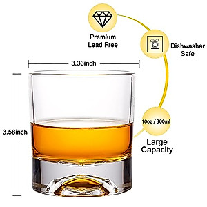 Skull Whiskey Rocks Glass, Crystal Bourbon Glasses Set of 2 In Gift Box - 10 Oz Old Fashioned Glasses for Scotch Cocktail Rum Cognac Vodka Liquor, Halloween, Christmas,Thanksgiving Gifts for Men