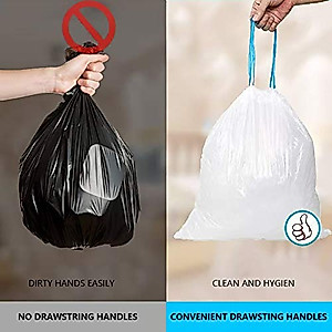 Small Trash Bag, 1.2 Gallon Garbage Bags Bathroom Trash can Liners for Bedroom Home Kitchen 80 Counts,Auto shrink, White