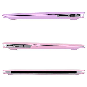 MOSISO Compatible with MacBook Air 13 inch Case (models: A1369 & A1466, Older Version 2010-2017 Release), Plastic Pattern Hard Shell Case & Keyboard Cover Skin & Screen Protector, Gradient Purple