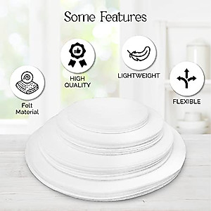 4 Sizes, 50 Pack Felt Plate Storage Divider for China/Glass/Pots White Large Thick and Soft Plate Separator Storage for Protecting and Stacking Porcelain Chinaware