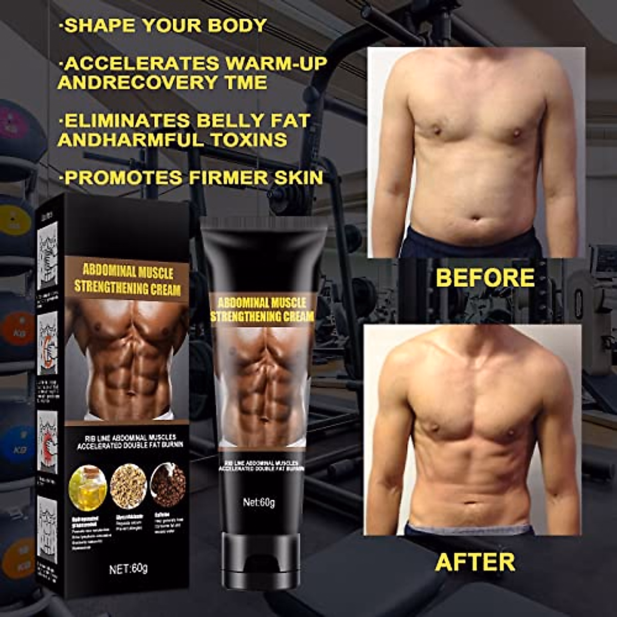 Fyins CC Gynecomastia Cream, Sculptique Gynecomastia Cream, Sculptique Abs Sculpting Cream, Sculptique Gynecomastia Chest Cream, Neigeuses Sculptique for Men (5 PCS)