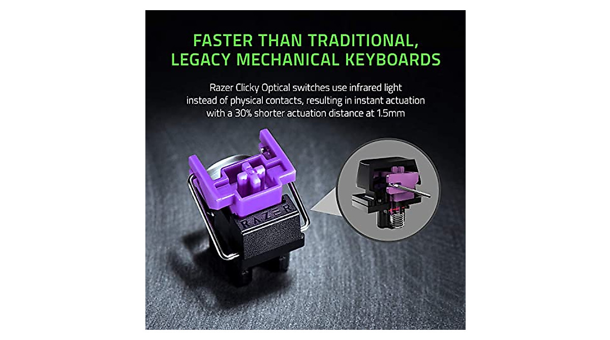 Razer Huntsman Mini 60% Gaming Keyboard - Fast Clicky Switches & RGB