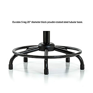 Perch Ergonomic Industrial Chair with Handle and Stationary Caps, Workbench Height