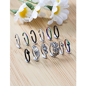 Kridzisw 18g Nose Rings Studs Hoops Piercing Jewelry 316L Stainless Surgical Steel L Shaped Screw Spiral Twist Hypoallergenic Heart Cute Nostril Ring Hoop for women Men Diamond 2mm 8mm