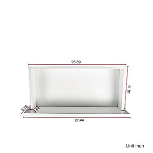 Holaki LED TV Stand,Modern High Gloss TV Console with 20 Color LEDs/Remote Control Lights,Media Console Entertainment Center for Up to 80 inch TV,Wood TV Cabinet with 2 Drawers & Open Shelves (White)