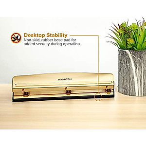 Bostitch 3 Hole Punch, 12 Sheets