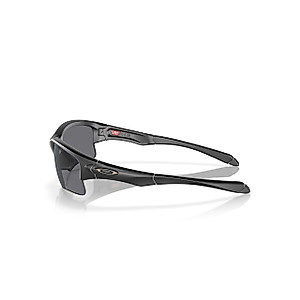 Oakley Men's OO9200 Quarter Jacket Rectangular Sunglasses, Matte Black/Grey, 61 mm
