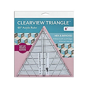 C&T PUBLISHING CTP Clearview 8" Triangle Ruler 60 Degree