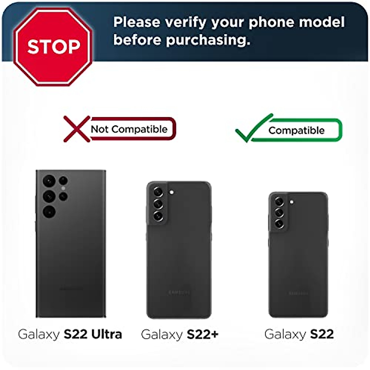 Encased DuraClip Designed for Samsung Galaxy S22 Belt Clip Case, Slim Phone Case with Holster