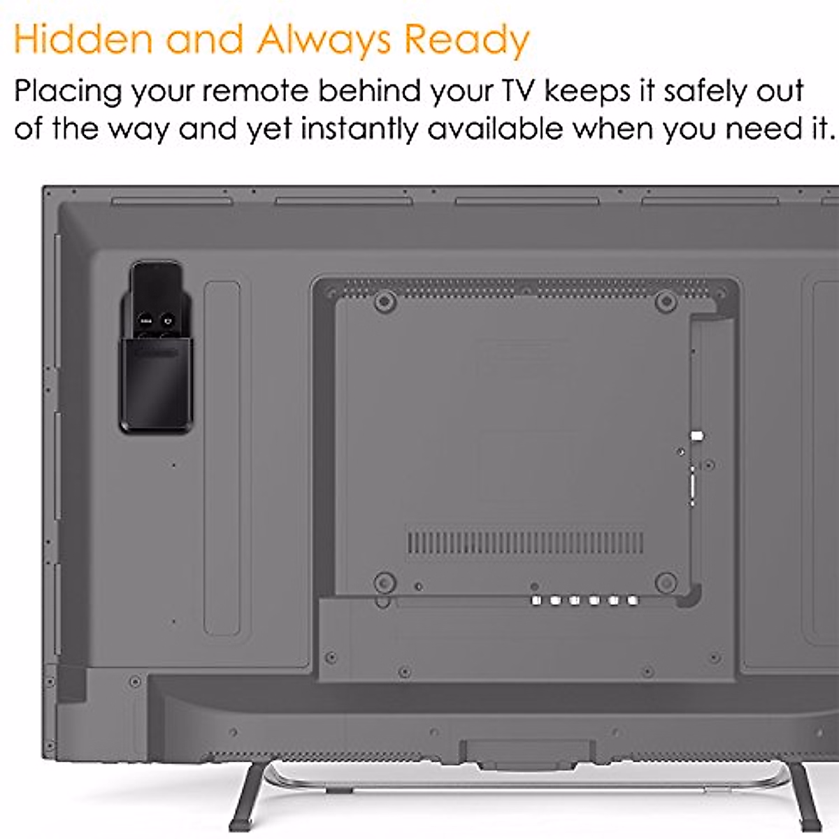 CaseBot Apple TV Remote Holder for Apple TV 4K 2022/2021/4th/3rd/2nd Gen, Roku Remote, Samsung Smart Hub 4K TV Remote, Mounting System Bracket Shelf, Black