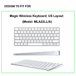 ProElife Ultra Thin Silicone Keyboard Protector Cover Skin for Apple Magic Keyboard & Magic Keyboard 2 (U.S Version, Model: MLA22L/A-A1644, Without Numeric Keypad) (Ombre Pink)