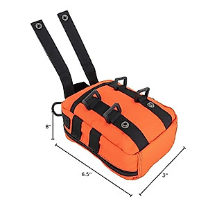 LINE2design First Aid (Ifak) Pouch EMS Bag - EMT Emergency Medical Trauma Pack Bags Tactical EDC Rescue Utility Gear IFAK Bags for Hiking Stop Bleeding Includes USA Patch - Orange