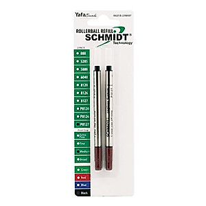 SCHMIDT P8127 Short Capless Rollerball Refill Medium Point 0.7mm, Black, 2 Pack Blister (SC58131)