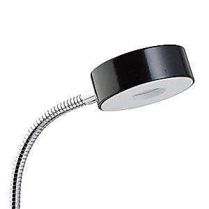 Globe Electric 12643 Energy Star Integrated LED Desk Lamp, Matte Black, Chrome Gooseneck, 5 Watts, 250 Lumens