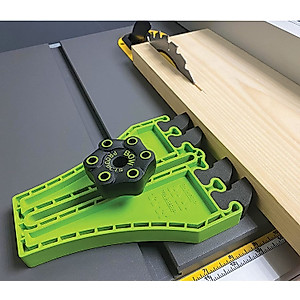 BOW Products Portable Saw Featherbaord FP5 - Featherboard for Tables Saws, Contractor Saws or Smaller Table Surfaces - EVA Feathers that Reduce Kickback - Woodworking Tools and Safety Accessories