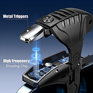 16 in 1 PUBG Mobile High Frequency Triggers with Cooling Fan, Max 30 Shots per Second, PUBG Controller with cooler for PUBG/Fortnite/Call of Duty/Rules of Survival (G03)