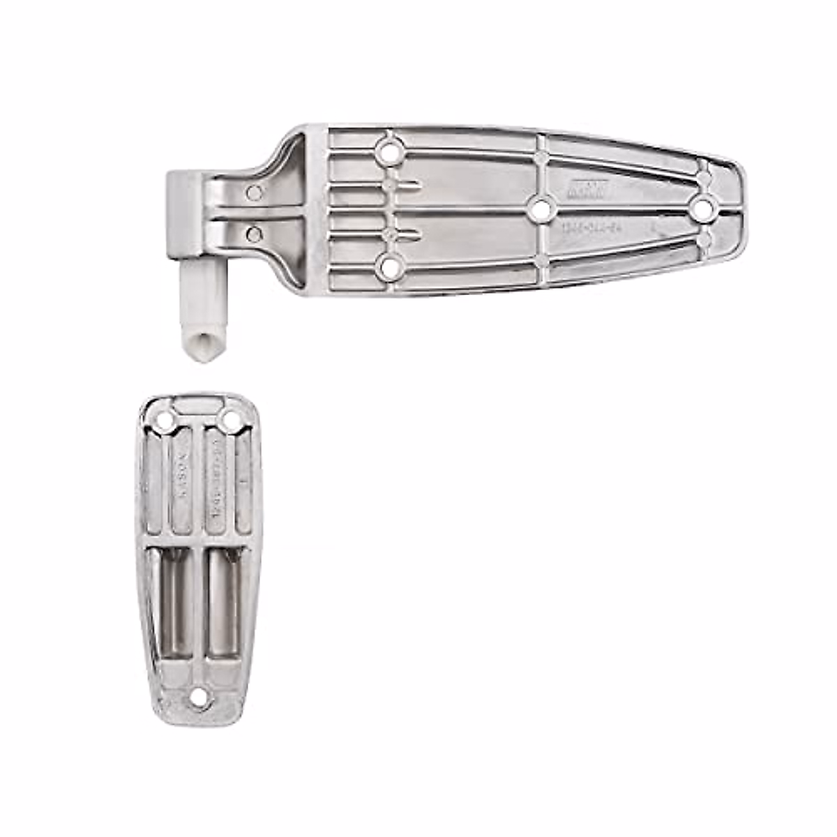 Kason 1245 Reversible Cam-Rise Hinge, Flush Offset, Brushed Chrome Finish, 11245000088