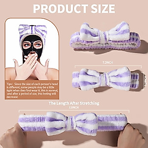 Teenitor Bow HeadBands, Women Headbands for Makeup Cosmetic Facial Shower Spa Elastic Hair Band Hairlace Headband for Baby girls Yellow Blue Green Purple Pink, 5pcs