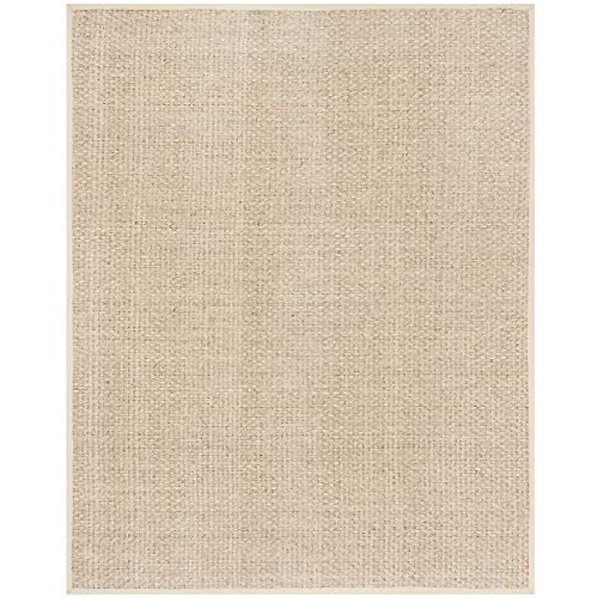 SAFAVIEH Natural Fiber Collection Area Rug - 8' x 10', Natural & Beige, Border Basketweave Seagrass Design, Easy Care, Ideal for High Traffic Areas in Living Room, Bedroom (NF114A)