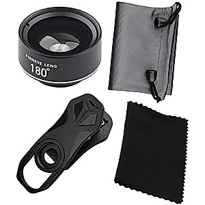 180° fisheye Lens,for iPhone,Samsung,Pixel,BlackBerry etc,with Clip,Cell Phone Lens,anamorphic Lens,Funny Pictures