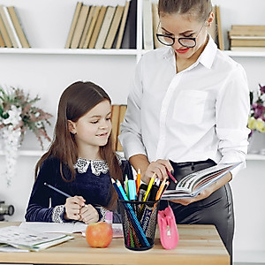 Gwybkq Pen Holder for Desk Mesh Pen Cups Metal Pencil Holder 12 Packs Desk Organizers and Storage