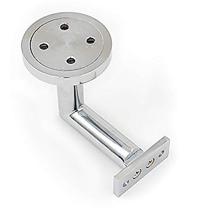 Everbilt Decorative Wall Mount Stair Handrail Bracket in Steel Chrome - Supporting 250 lbs for Handrails at Any Angle in Hallways or Stairwells