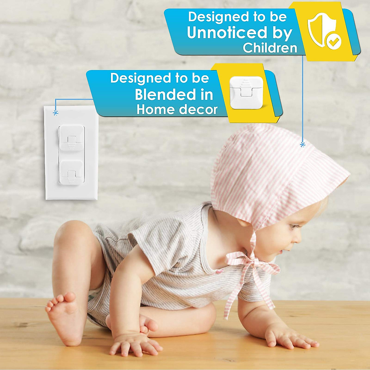 Outlet Covers Babepai 38-Pack White Child Proof Electrical Protector Safety Improved Baby Safety Plug Covers