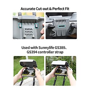 Anbee Upgrade 2-in-1 Protector Cover & Monitor Sun Hood for DJI RC 2 Remote Controller, Compatible with DJI Air 3S / Mini 4 Pro Drone (For DJI RC 2 Controller)