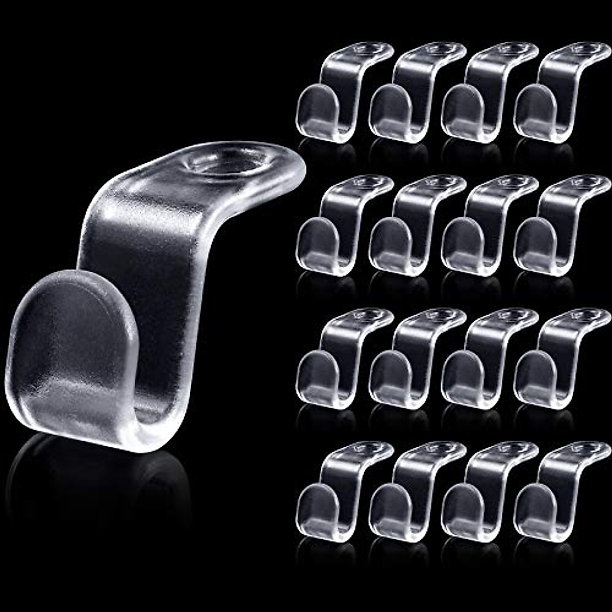 Clothes Hanger Connector Hooks Hanger Extender Clips Cascading Connection Hooks Outfit Hangers or Clothes Closet (Clear,48 Pieces)