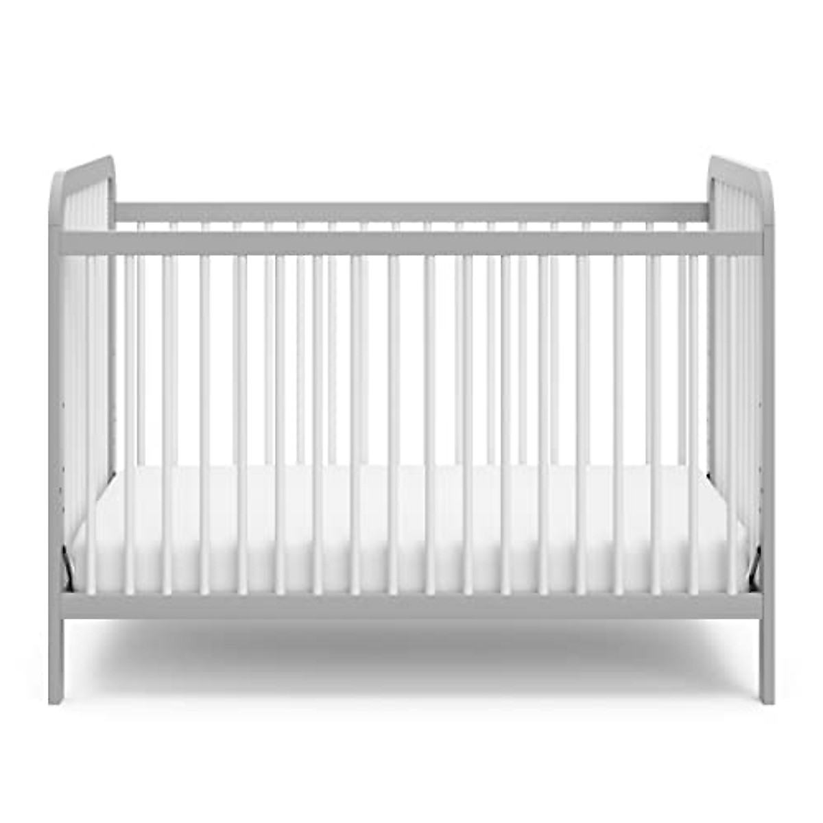 Storkcraft Pasadena 3-in-1 Convertible Crib (Pebble Gray/White) – GREENGUARD Gold Certified, Converts to Daybed and Toddler Bed, Fits Standard Full-Size Crib Mattress, Adjustable Mattress Height