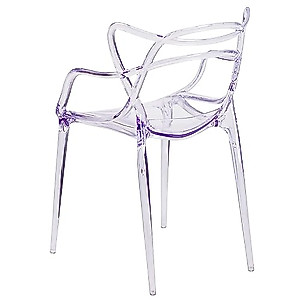 Flash Furniture Josh 4 Pack Nesting Series Transparent Stacking Side Chair