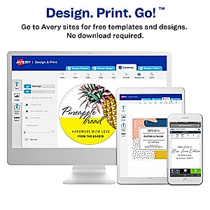 Avery Printable Greeting Cards, Quarter-Fold, 4.25" x 5.5", Matte White, 20 Blank Cards with Envelopes (3266)