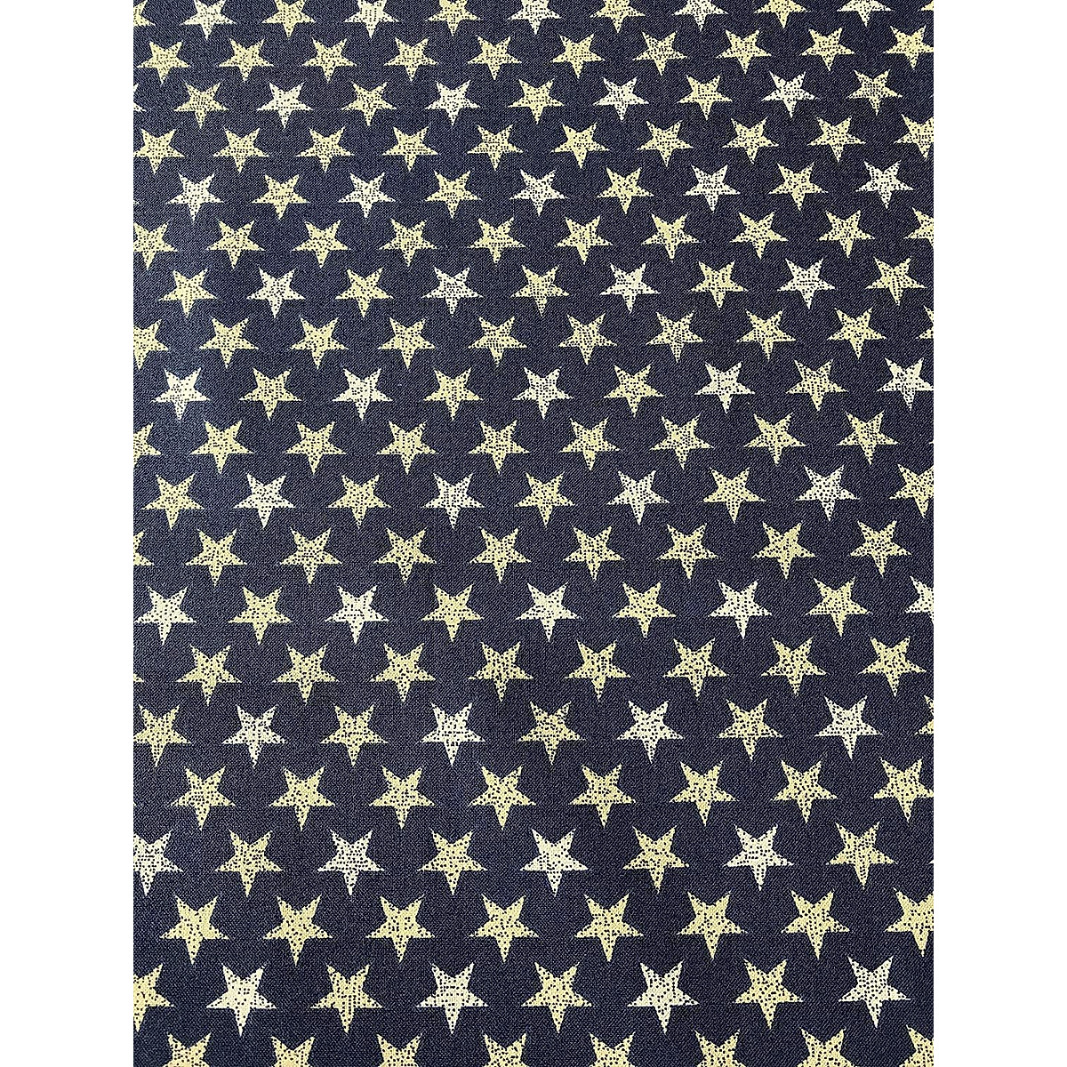 American Patriotic Patriotism 4th of July Celebration Red White Blue 100% Cotton Sewing Fabric fat quarters Size: 1/4 Yard or Fat Quarter 18” L x 21.5-22” W (Rustic Mini Stars on Navy)
