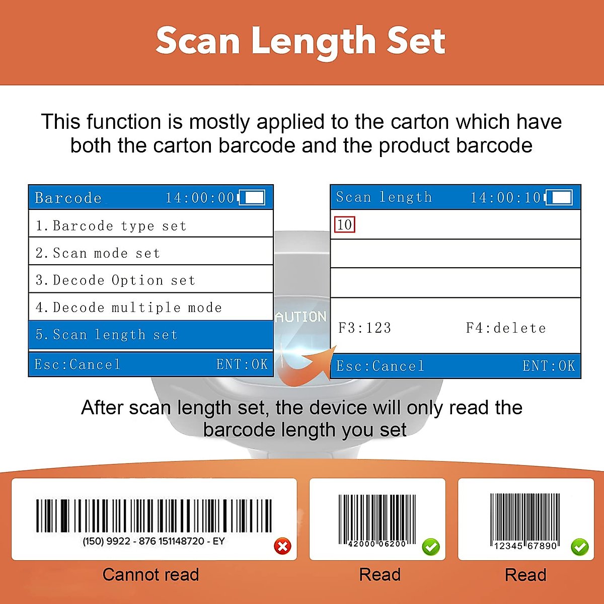Trohestar N6 Wireless Barcode Scanner Inventory Scanner CCD Handheld Barcode Scanner with 2.4GHz Wireless & Wired Connection Portable Barcode Reader for Windows, Mac, Android, iOS (N6-CCD)