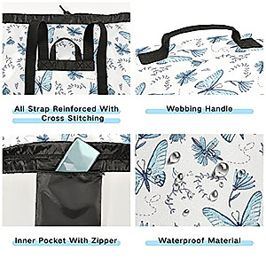 JUMBEAR Butterfly Laundry Backpack with Shoulder Straps Multifunctional Clothes Hamper Laundry Bag with Drawstring Closure for College, Travel, Laundromat, Apartment