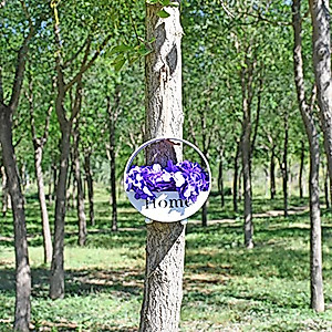 ONLY ART 10pcs Purple Silk Hydrangea Flower Head with Removable Stems for Mother's Day Home Wedding Party Decorations