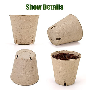 YESIACE Peat Pots, 126 Packs 3.15 Inch Seed Starting Pots with Drainage Holes Round Nursery Pot, Biodegradable Round Plant Seed Starter Peat Pots Germination Seedling Trays