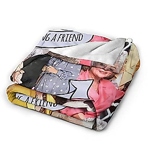 CANDU Fleece Throw Blankets Flannel Sleep Cozy Lightweight Ultra-Soft Micro Blankets for Sofa Travel Air Conditioning Bedding 50''x40'', Black 2