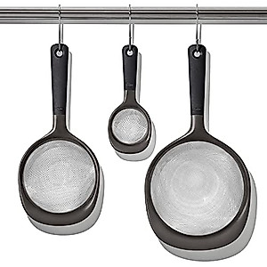 OXO Good Grips 3-Piece Strainer Set, Black