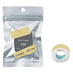 Tepra Lite Film Tape, Tape Width 0.59” from KINGJIM (Smoky Yellow)