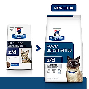 Hill's Prescription Diet z/d Skin/Food Sensitivities Dry Cat Food, Veterinary Diet, 4 lb. Bag