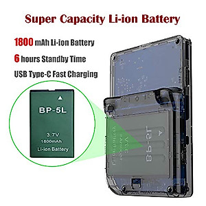 DREAMHAX RG300 Portable Game Console with Open Source System Preload 10000 Games, Handheld Video Games Player with 16G + 32G TF Card 3 Inch IPS Screen, Arcade Retro Games Gifts (Black Transparent )