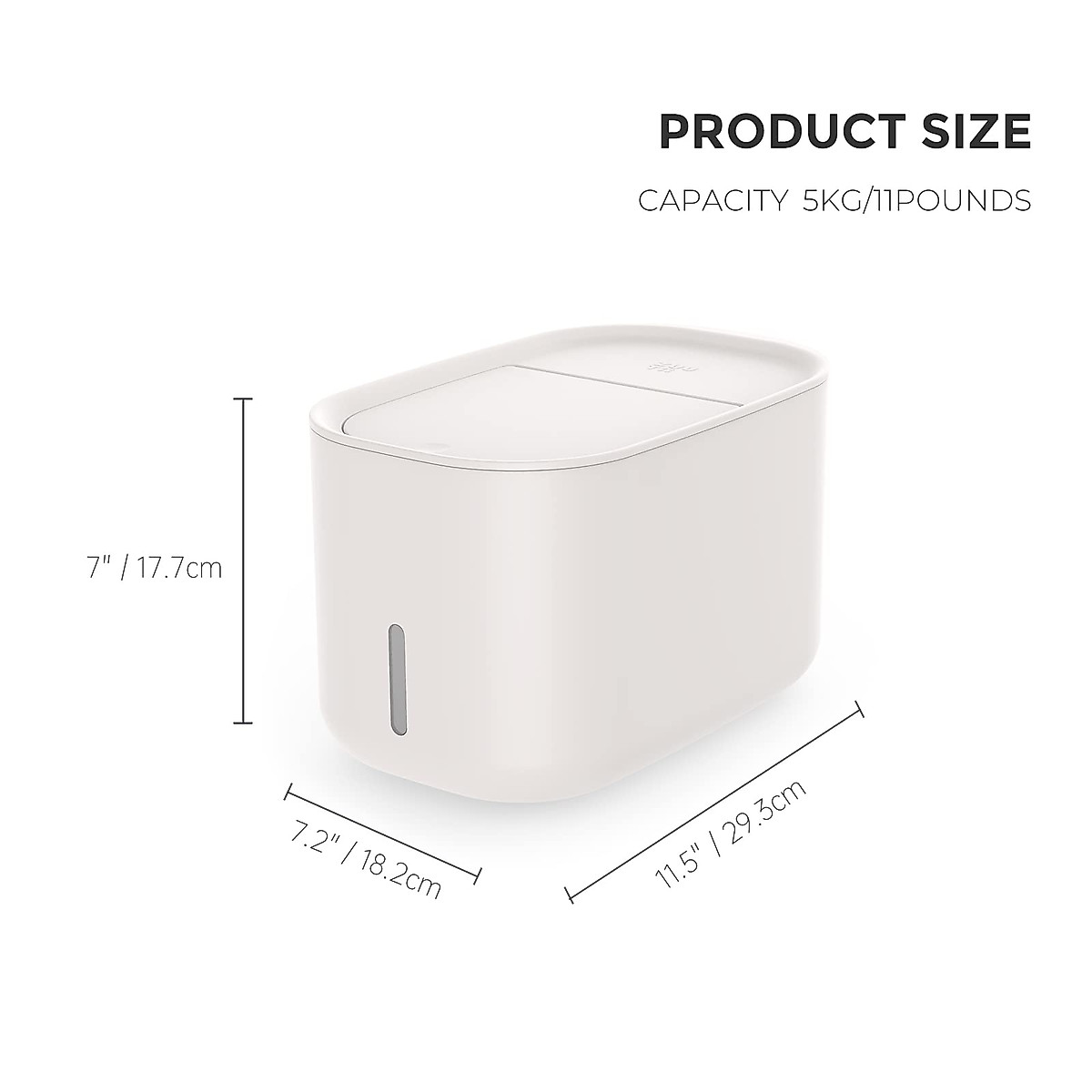 Zuutii Food Storage Container,Rice Container, Dry Food Storage, Pet Food Dispenser, 6.9Qt Large Storage Bin with Lid,Silicone Sealed & Moisture Proof, for Grain Cereal Soybean Corn