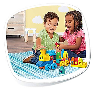 MEGA BLOKS Fisher-Price ABC Blocks Building Toy, ABC Musical Train with 50 Pieces, Music and Sounds for Toddlers, Gift Ideas for Kids Age 1+ Years